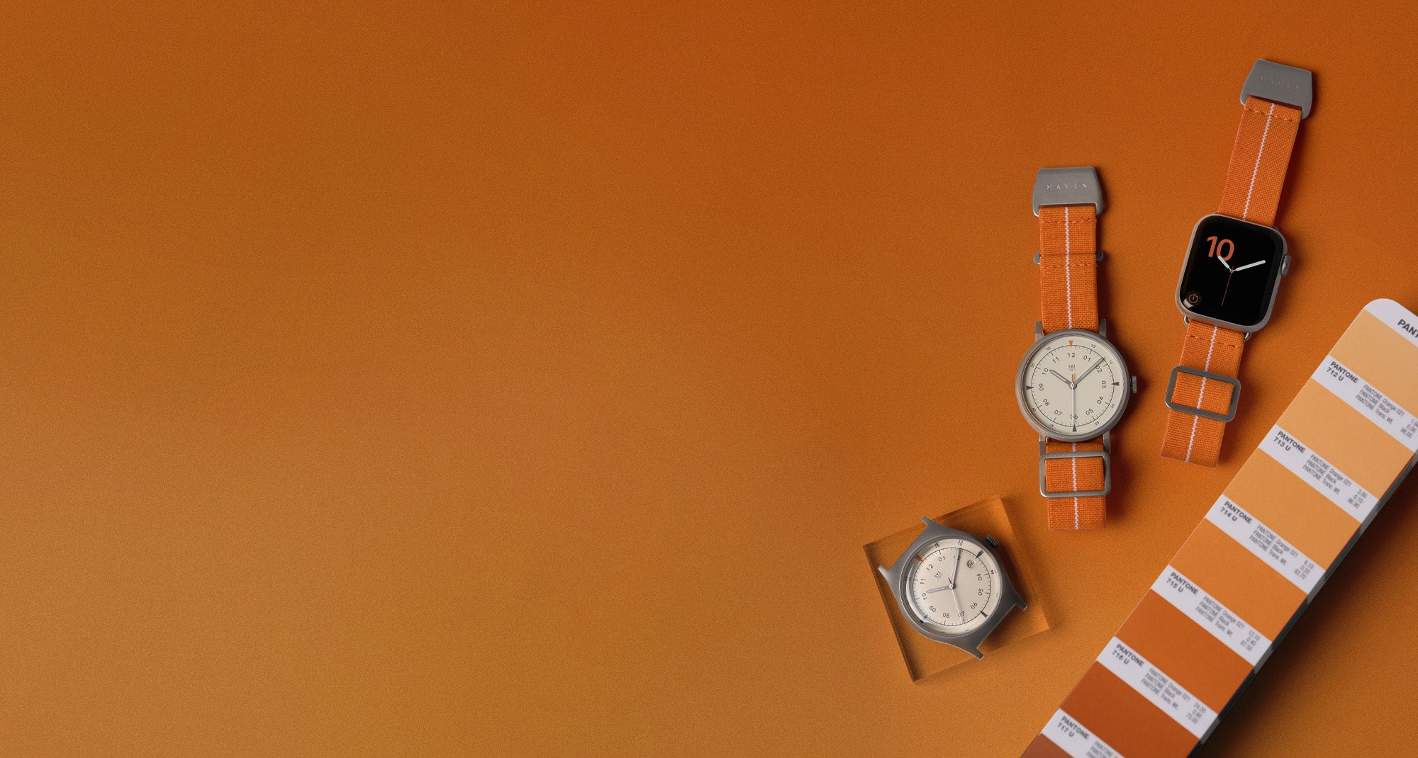 Orange Watch & Apple Watch Bands by Maven Watches – MAVEN WATCHES